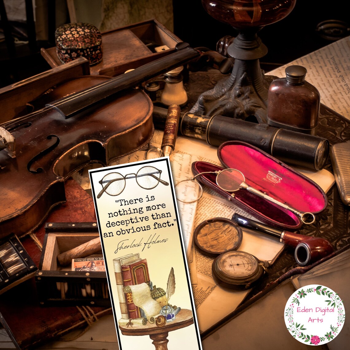 Sherlock Holmes Quotes Bookmarks Watercolor Aesthetic Arthur - Etsy