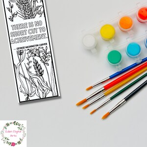 George Washington Carver Quotes Coloring Bookmarks | Etsy