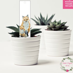 Cute Animal Moms & Babies Bookmarks, Printable Gift Tags Cards for ...