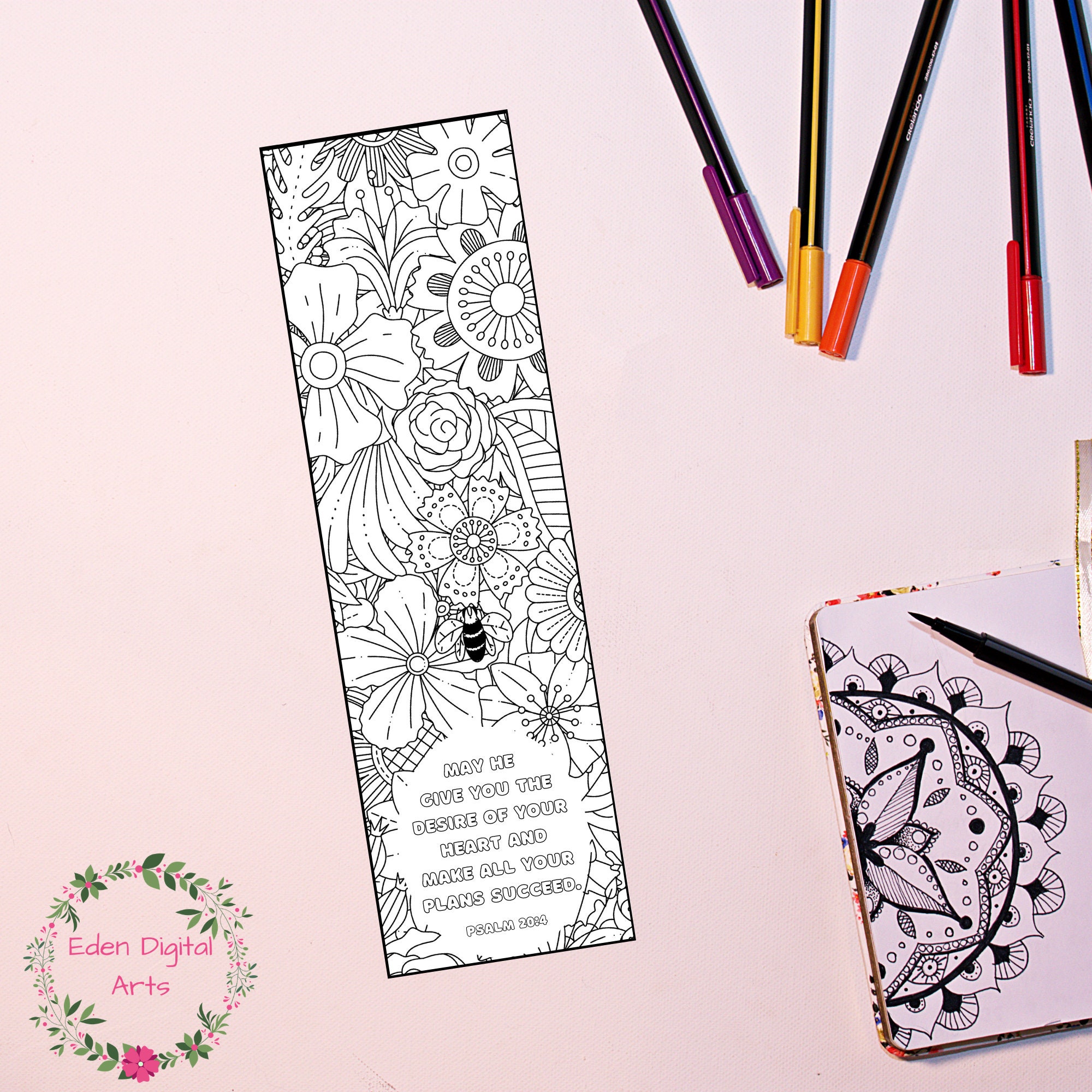 Floral Psalms Bible Verse Coloring Bookmarks Scripture - Etsy