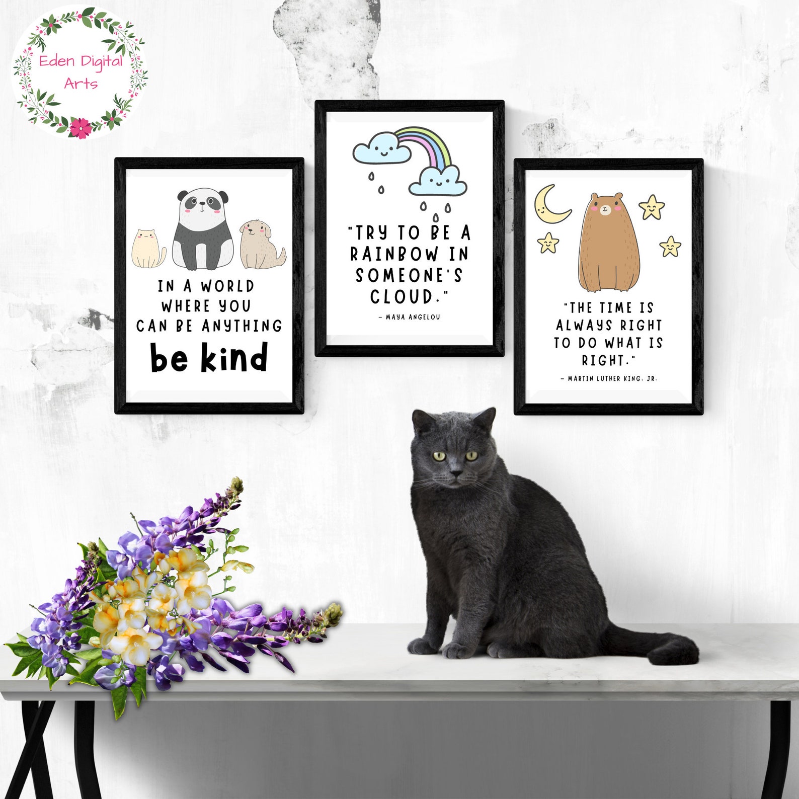 Kindness Quotes Posters and Coloring Pages Set Be Kind Friend - Etsy