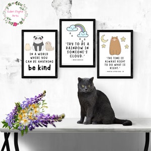Kindness Quotes Posters and Coloring Pages Set, Be Kind Friend School ...