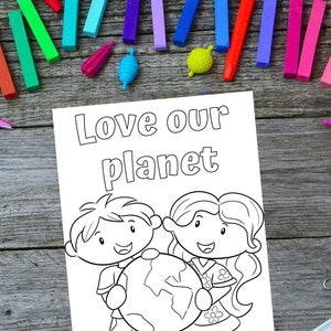 Ecology Earth Day Coloring Pages for Kids Printable Activity, Teaching ...