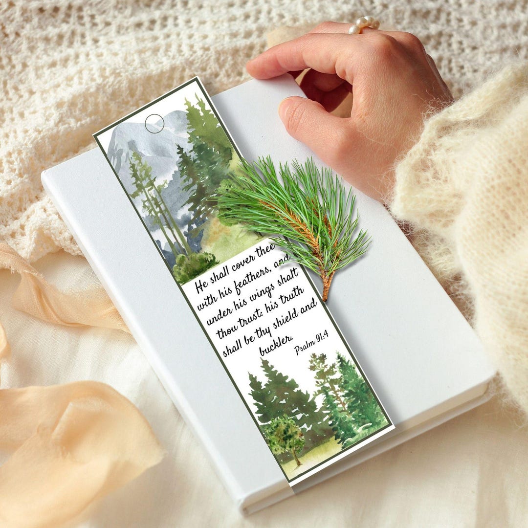 Psalm 91 Bookmarks Printable Prayer of Protection KJV Scripture Nature ...