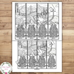 John 3 16 Bible Verse Coloring Bookmarks Nature Landscapes Scripture ...