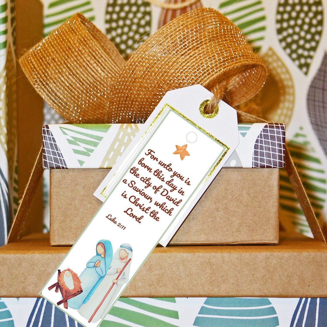 Christmas Nativity Scripture Bookmarks Bible Verse DIY Gift - Etsy