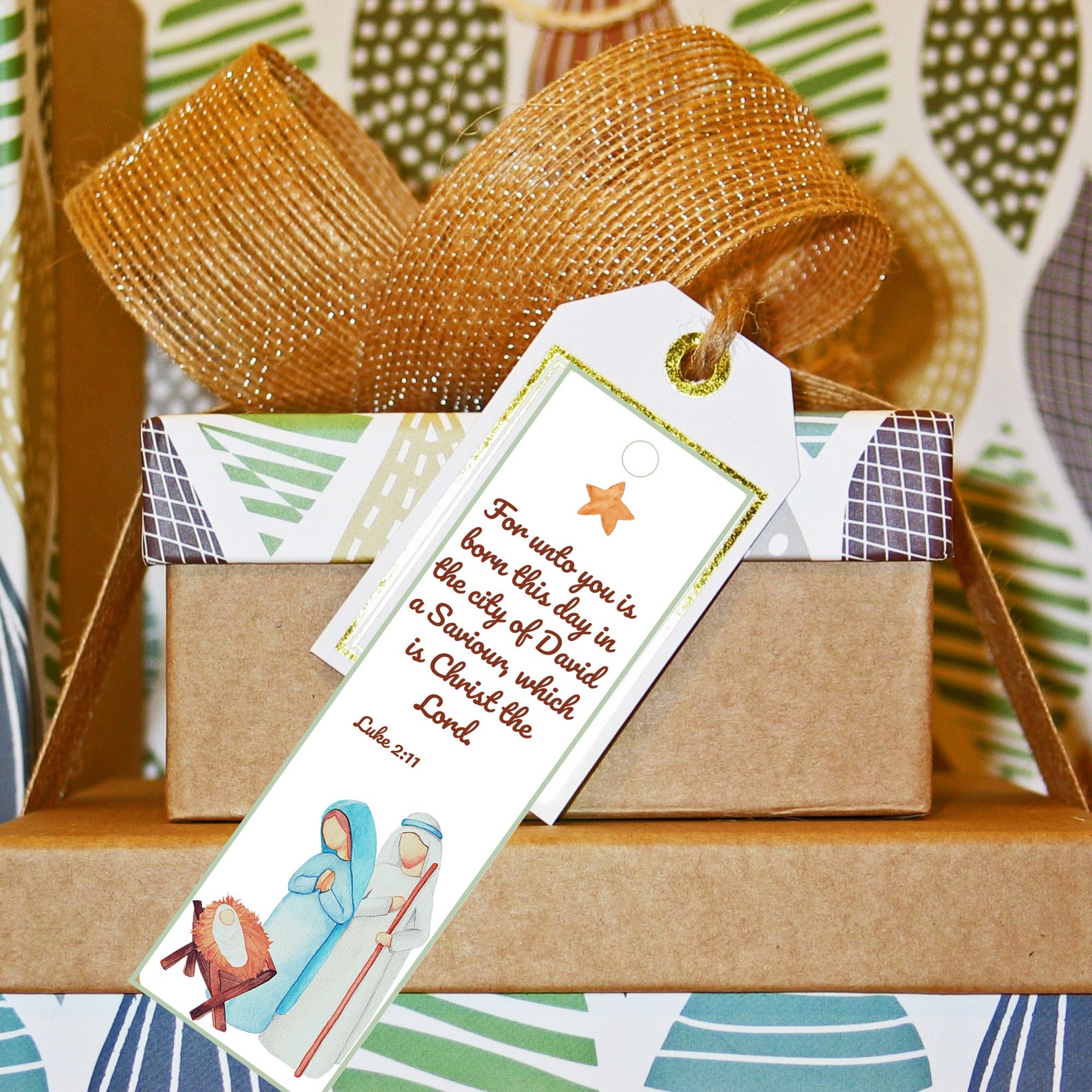 Christmas Nativity Scripture Bookmarks Bible Verse DIY Gift - Etsy