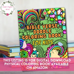 Fun Bible Verse Doodle Coloring Pages for Kids, Christian Scripture and ...