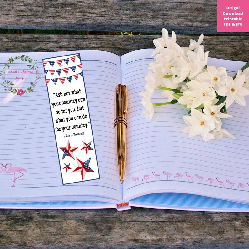 American Patriotic Bookmarks Gift Tags Military Veteran - Etsy