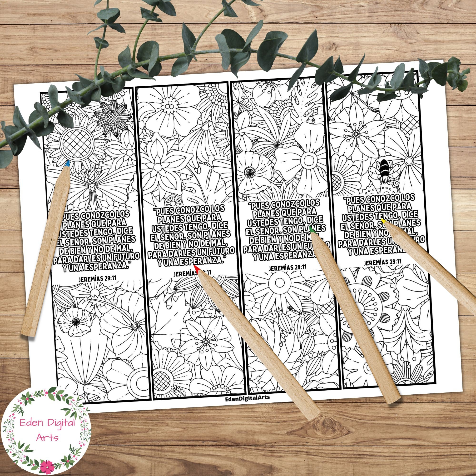 Spanish Language Jeremiah 29 11 Bible Verses Coloring Bookmarks En ...