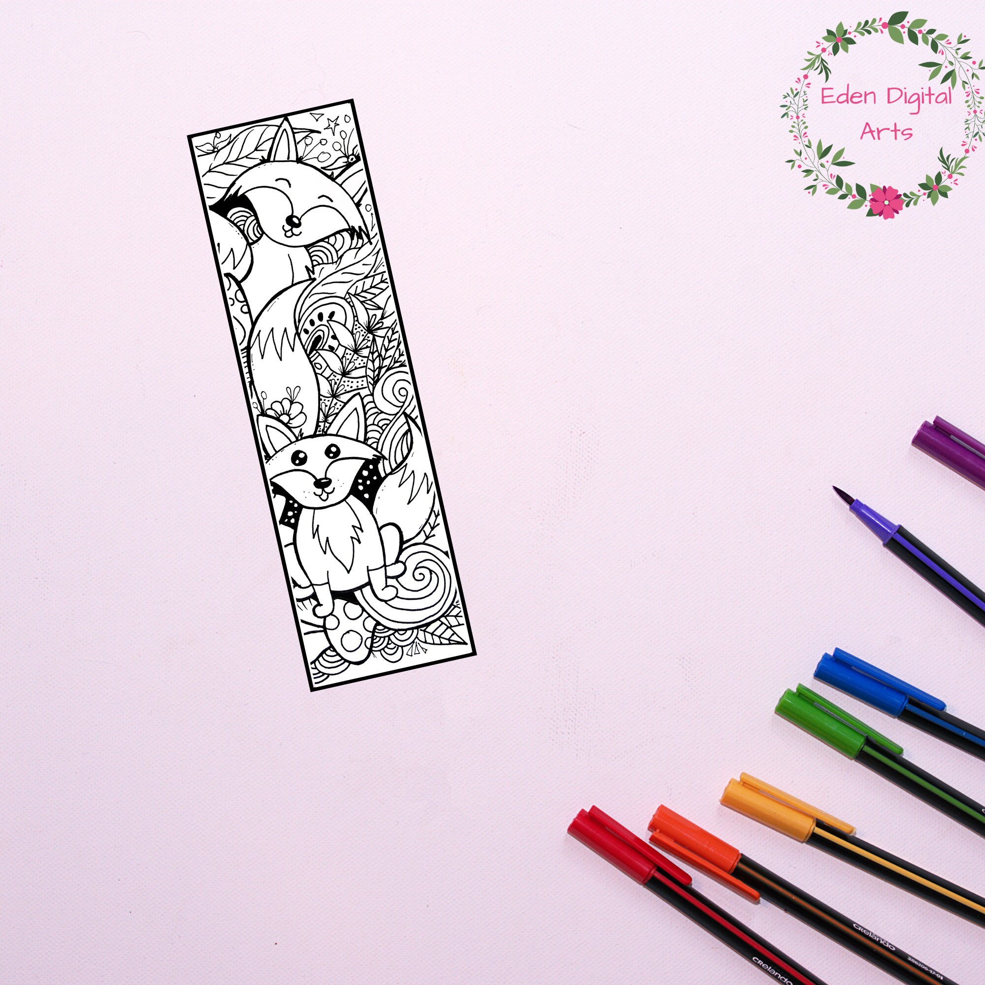 Cute Kawaii Animals Coloring Bookmarks for Kids and Adults - Etsy