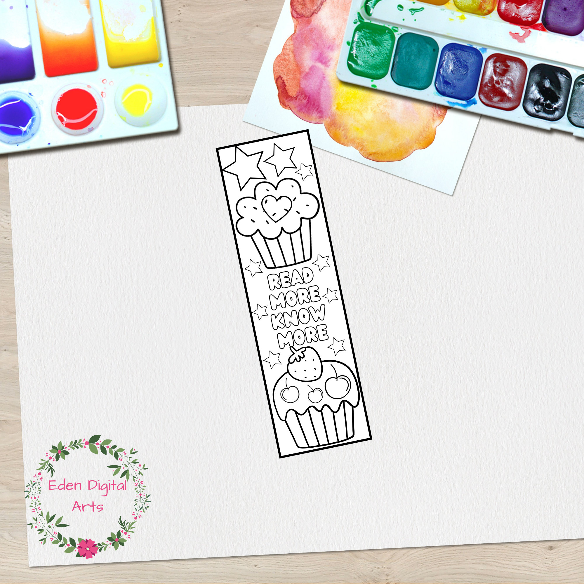 Cupcakes Reading Coloring Bookmarks for Kids Classroom - Etsy