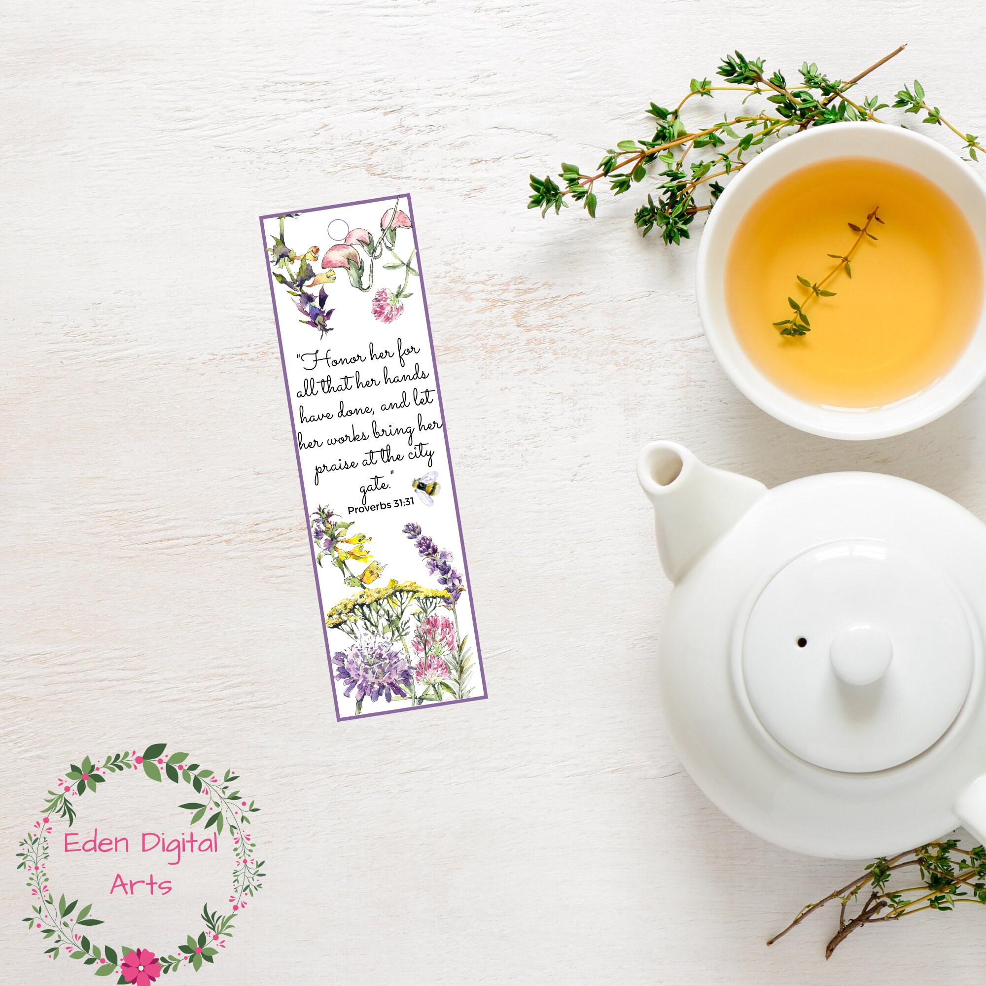 Proverbs 31 Woman Bible Verses Bookmarks With Field - Etsy