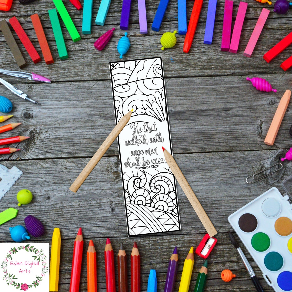 Friendship Proverbs Bible Coloring Bookmarks KJV Scripture | Etsy