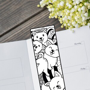 Cute Kawaii Animals Coloring Bookmarks for Kids DIY Cards Classroom ...