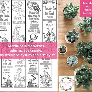Gratitude Bible Verse Coloring Bookmarks for Kids & Adults - Etsy