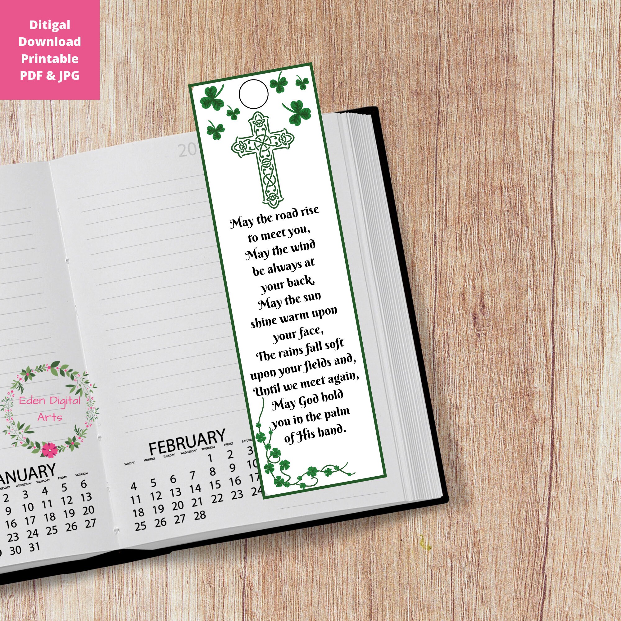 Old Irish Blessings Printable Bookmarks Celtic Cross Prayer | Etsy Ireland