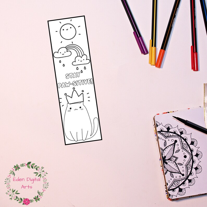 Coloring Bookmarks for Kids Encouraging Animal Puns Cute - Etsy