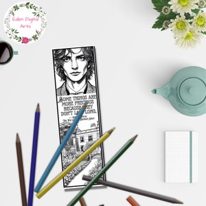 Picture of Dorian Gray Oscar Wilde Quotes Coloring Bookmarks, Book Club ...