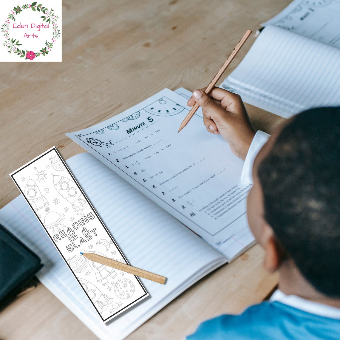 Space Theme Coloring Bookmarks for Kids Astronauts Spaceships - Etsy