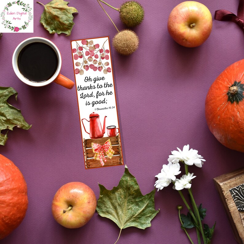 Gratitude Bible Verse Bookmarks Gift Tags Thanksgiving | Etsy