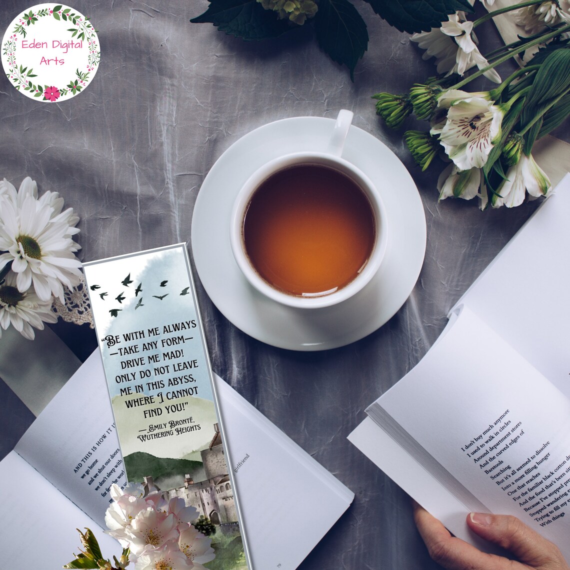 Wuthering Heights Quotes Bookmarks Watercolor Emily Bronte | Etsy