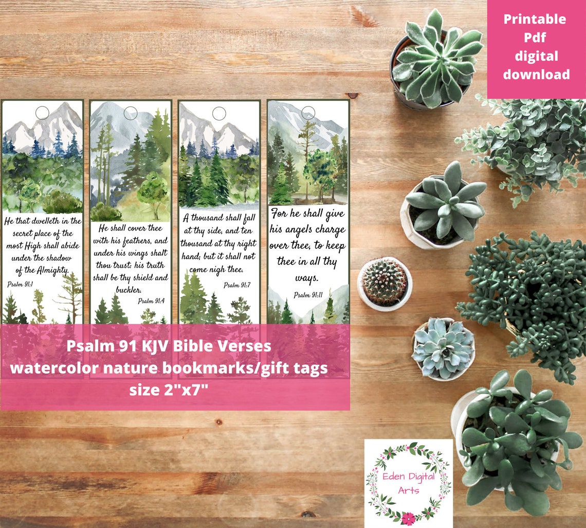 Psalm 91 Bookmarks Prayer of Protection Blessings Printable | Etsy