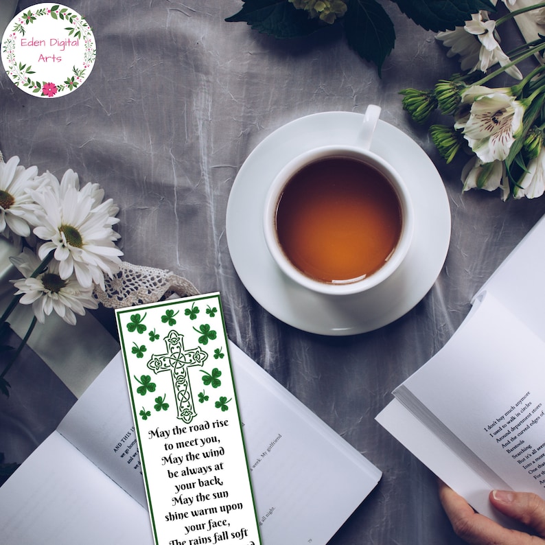 Old Irish Blessing Bookmarks Celtic Cross Prayer Cards St - Etsy
