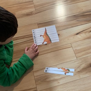 Dinosaurs Skip Counting Puzzle Games Printable Montessori Educational ...