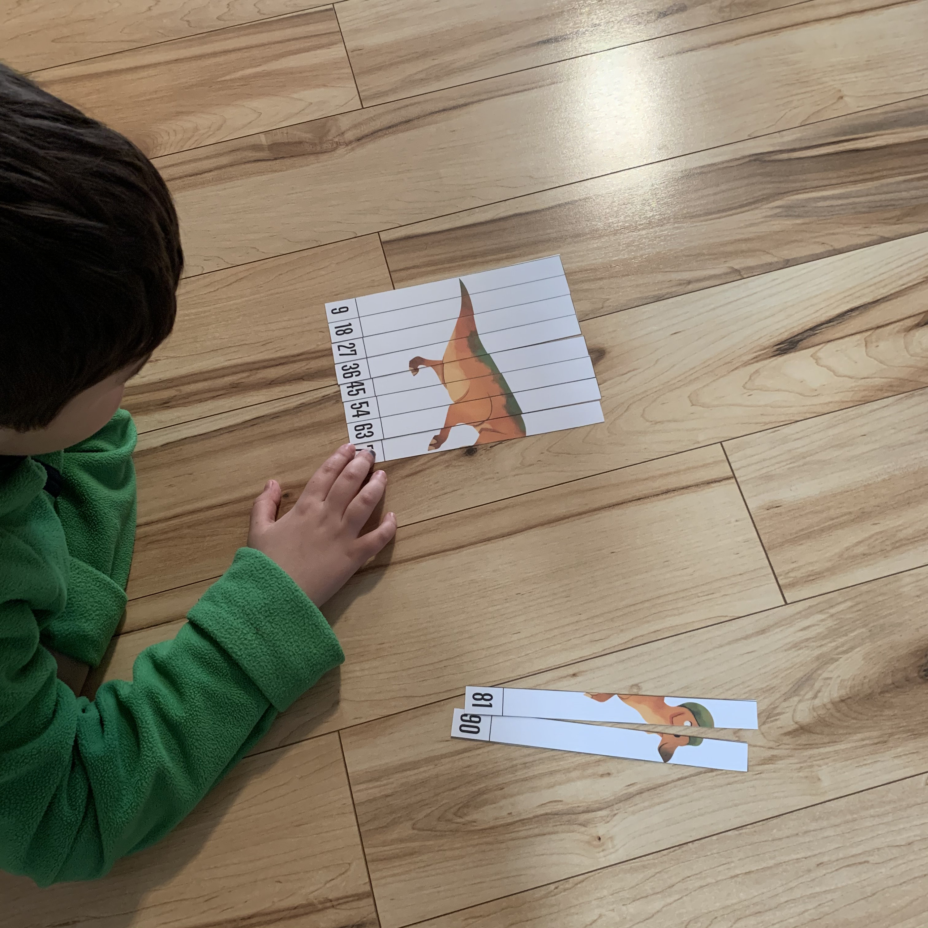 Dinosaurs Skip Counting Puzzle Games Printable Montessori | Etsy