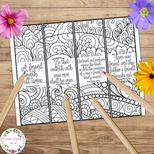 Friendship Proverbs Bible Coloring Bookmarks KJV Scripture Christian ...