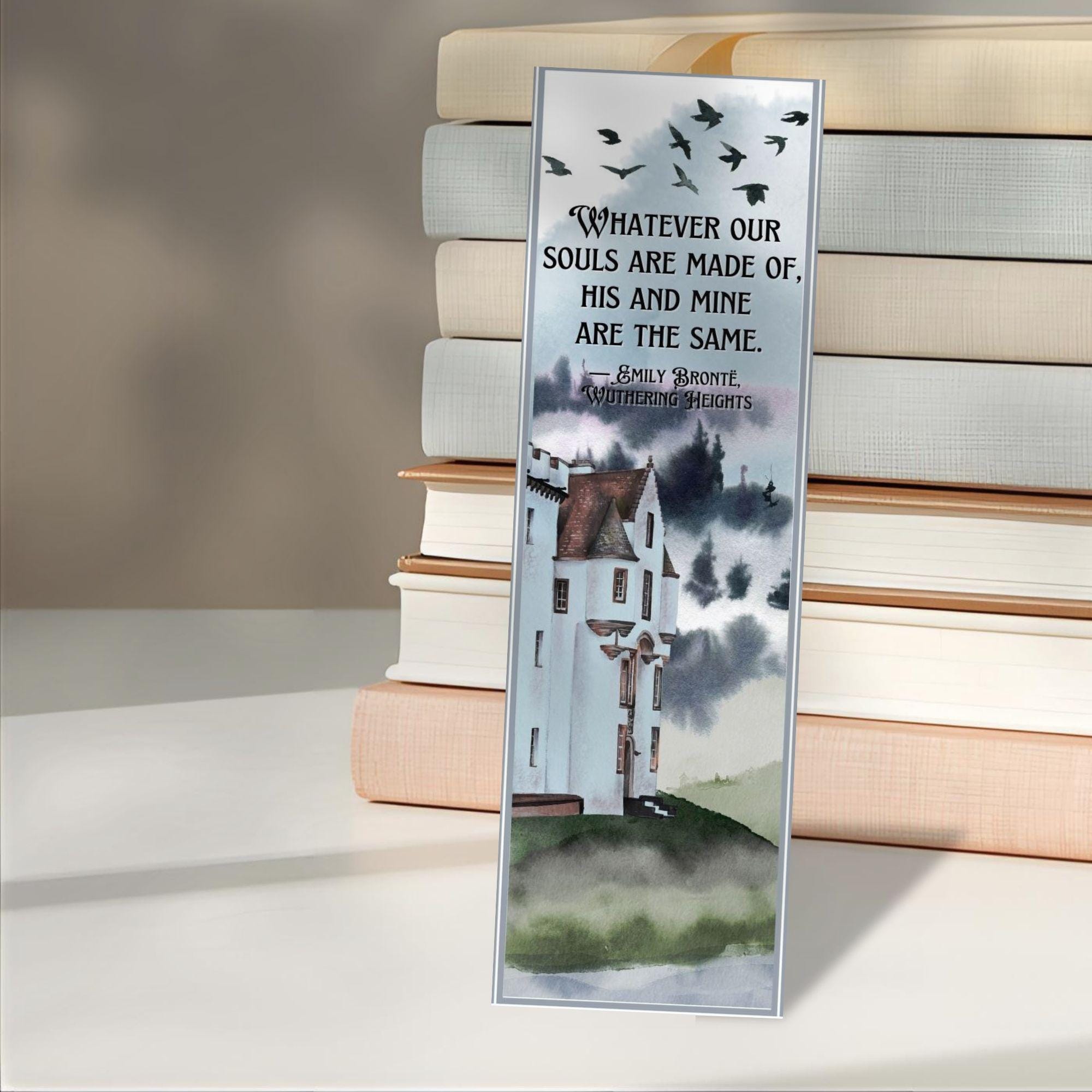 Wuthering Heights Quotes Bookmarks Watercolor Emily Bronte Novel Fan ...