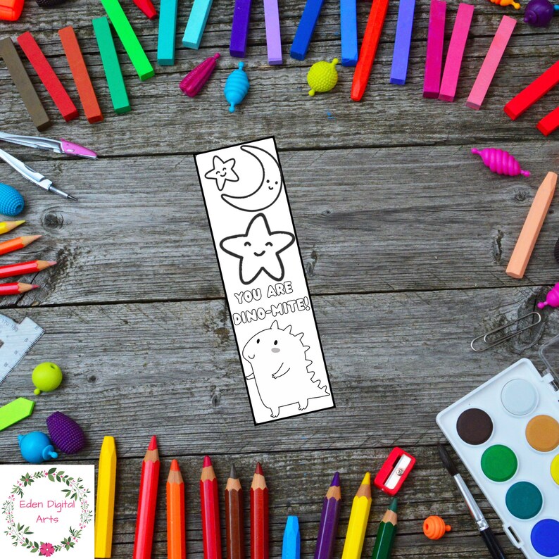 Coloring Bookmarks for Kids Encouraging Animal Puns Cute - Etsy
