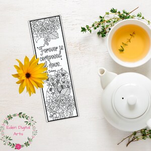 Emily Dickinson Quotes Coloring Bookmarks Literary DIY Gift | Etsy