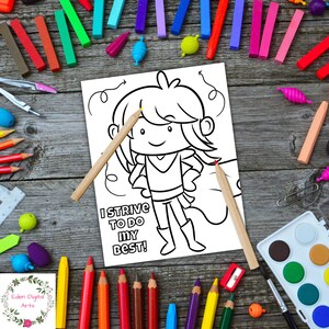 Superhero Growth Mindset Coloring Pages for Kids, Self Esteem Kindness ...