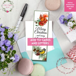 Christmas Bible Verse Bookmarks With Birds, Printable Scripture ...