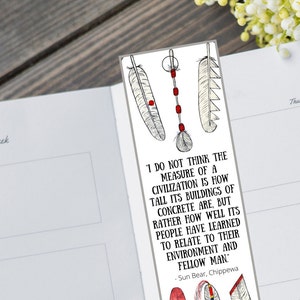 Native American Nations Chief Quotes Bookmarks, Indigenous People Day ...