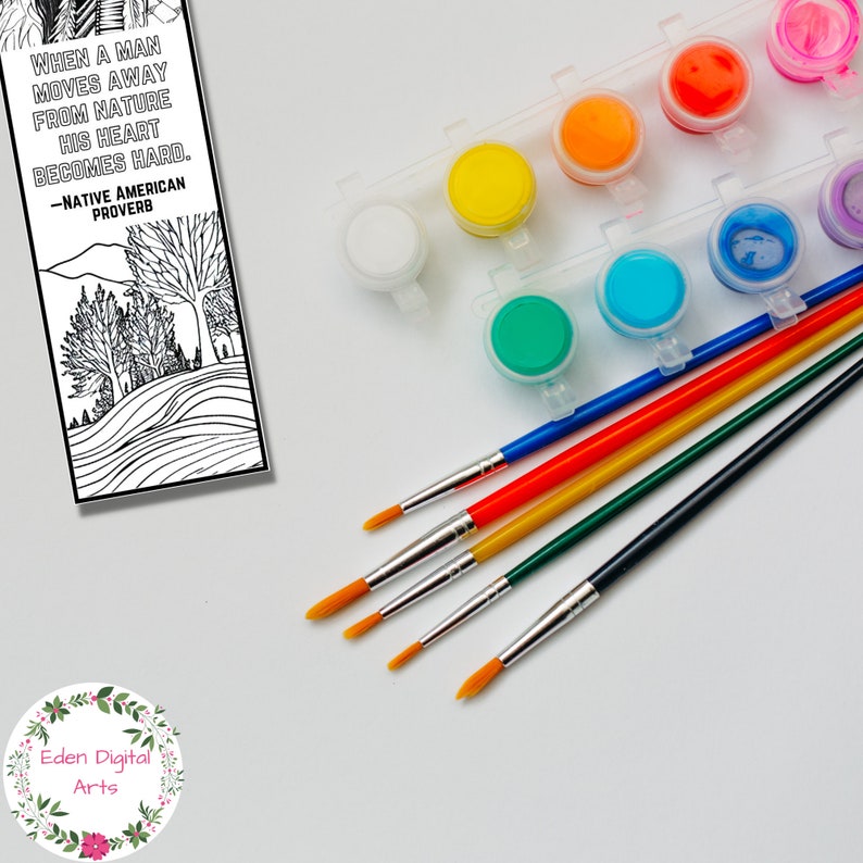 Native American Proverbs Coloring Bookmarks Nature Quotes Indigenous ...