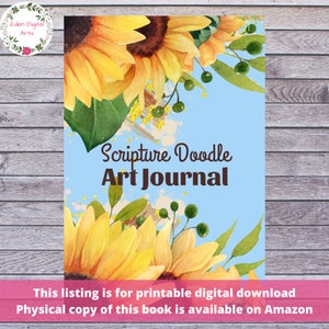 Scripture Doodle Art Journal for Kids and Adults, Faith Devotional ...