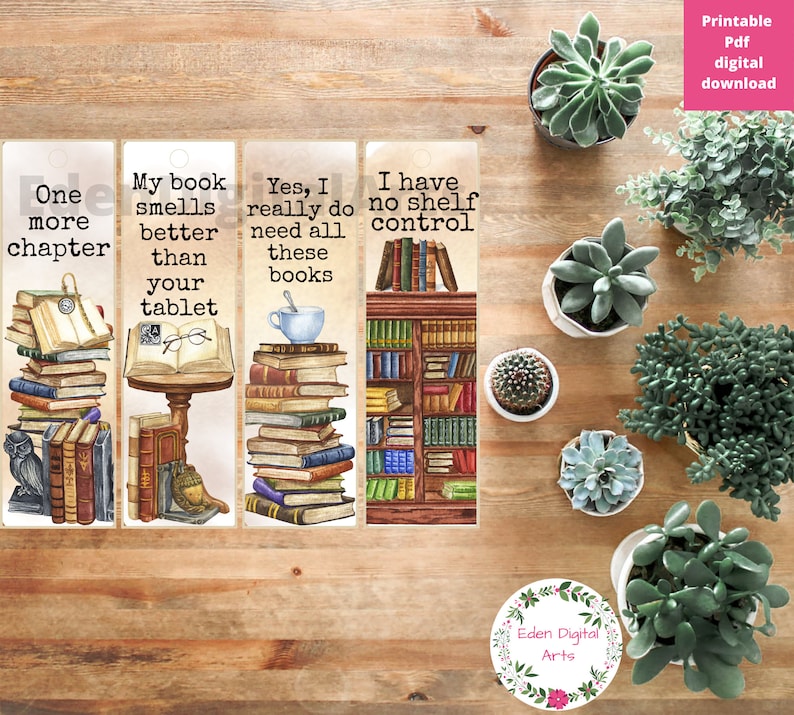 Book Lovers Funny Quotes Bookmarks Set Bookish Reader Sayings - Etsy