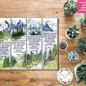 John 3 16 Bible Verse Bookmarks for Men or Women Salvation Scripture ...