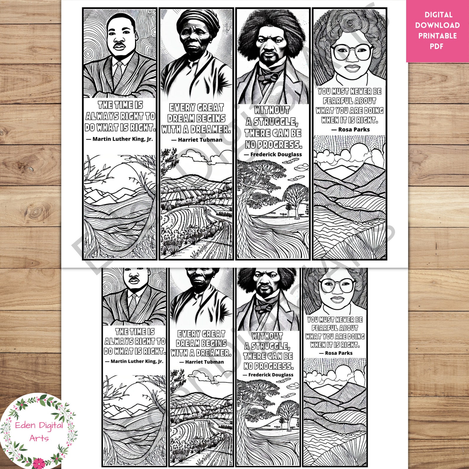 Black History Month Influential People Quotes Coloring Bookmarks ...
