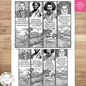 Black History Month Influential People Quotes Coloring Bookmarks ...