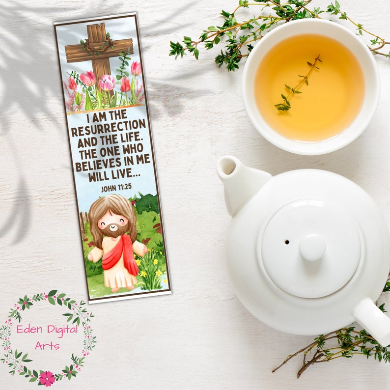 Cute Easter Bookmarks for Kids With Bible Verses, Christian Scripture ...
