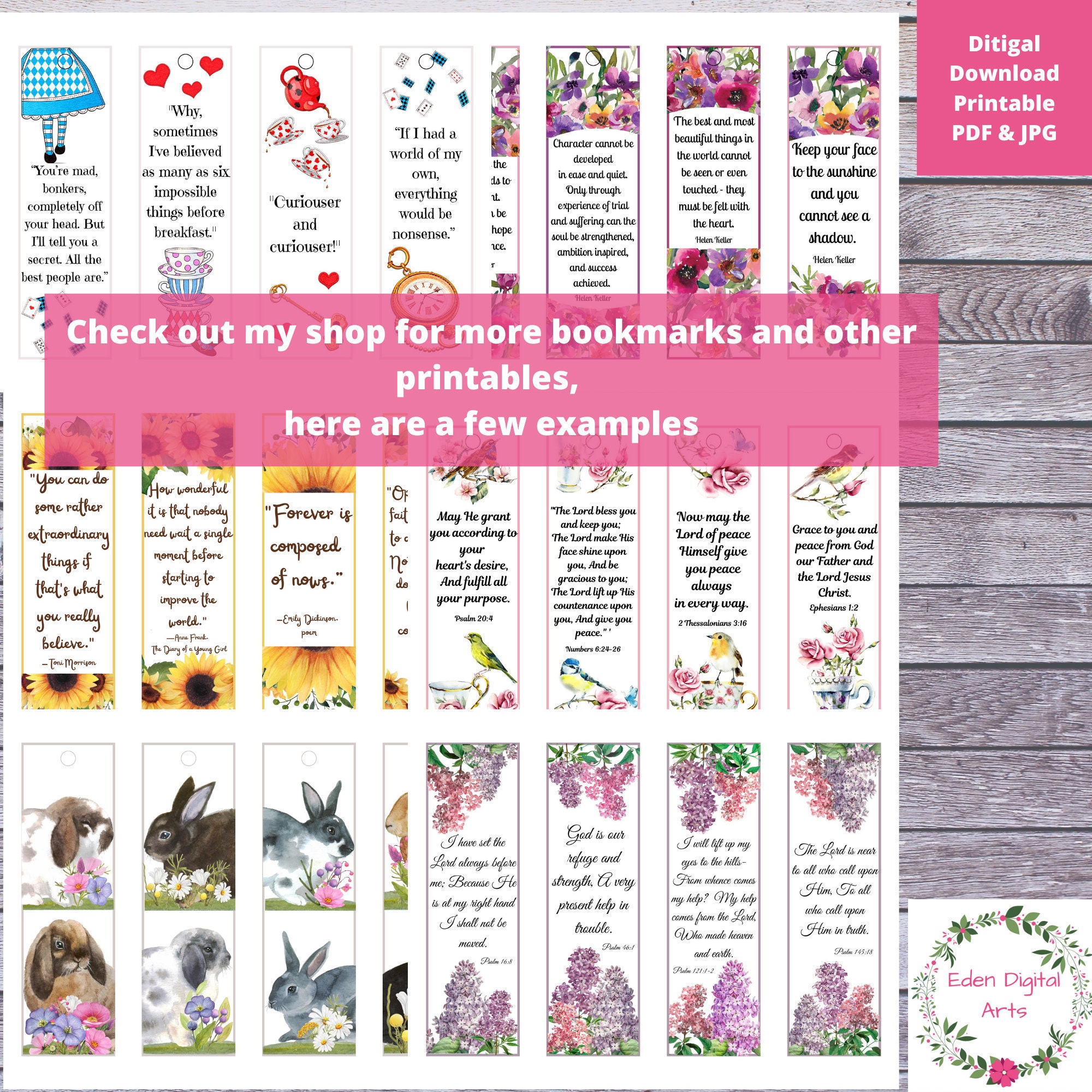 Psalms Bible Verse Bookmarks for Kids & Adults Cute Angels - Etsy