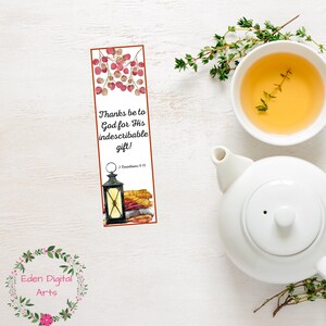 Gratitude Bible Verse Bookmarks Gift Tags Thanksgiving | Etsy