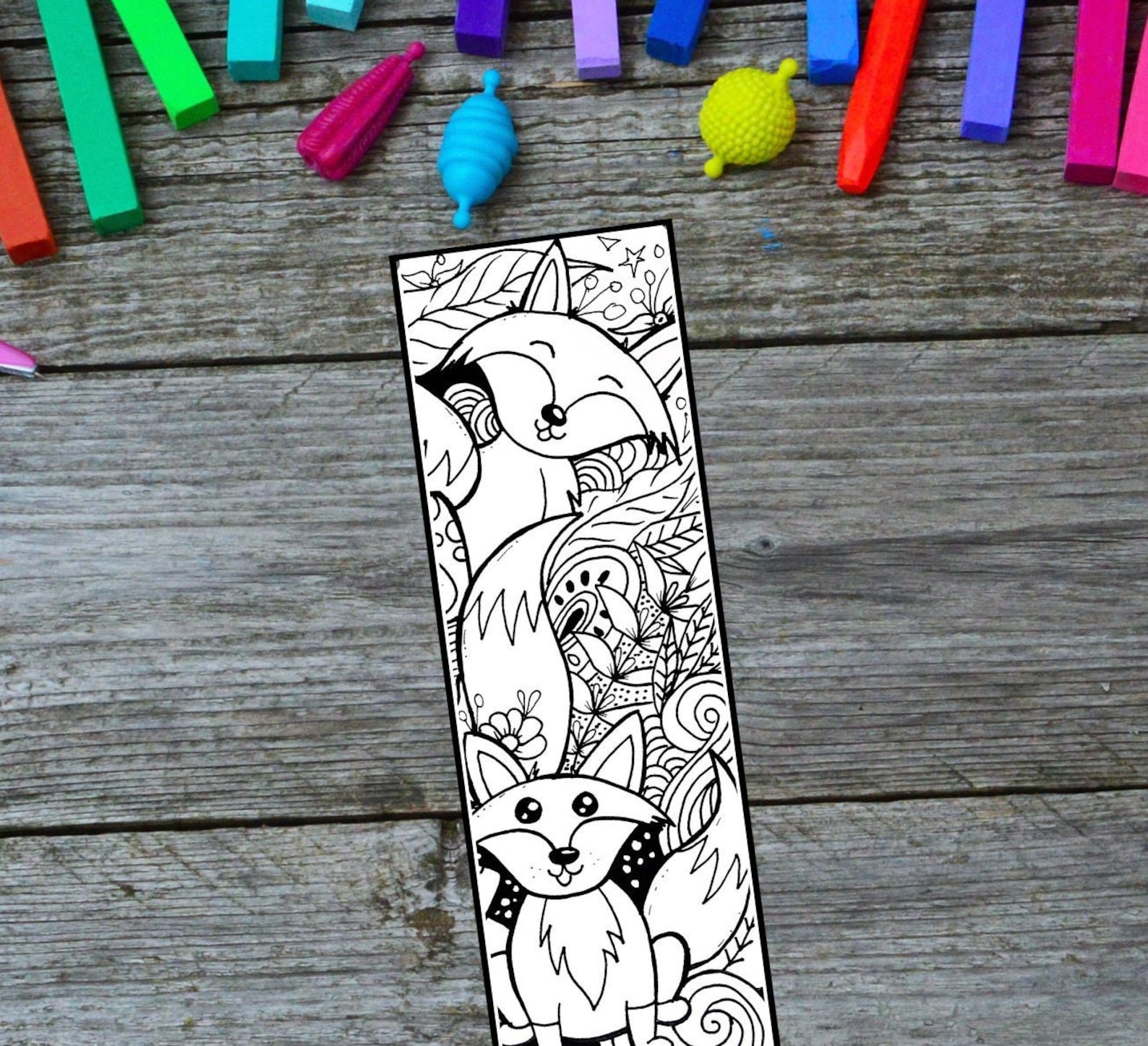 Cute Kawaii Animals Coloring Bookmarks for Kids and Adults, Random Acts ...