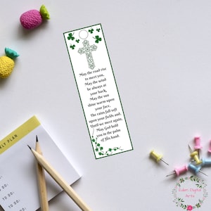 Old Irish Blessings Printable Bookmarks Celtic Cross Prayer - Etsy