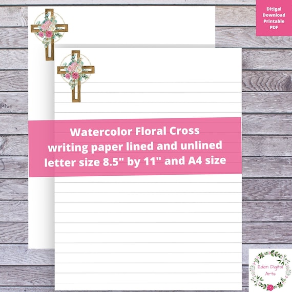 Cross Stationery Paper Printable Free Creative Thoughts Flowing Image