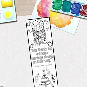 Native American Quotes Coloring Bookmarks Indigenous People Day Craft ...